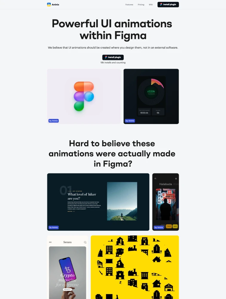 Aninix website design - Lapa Ninja