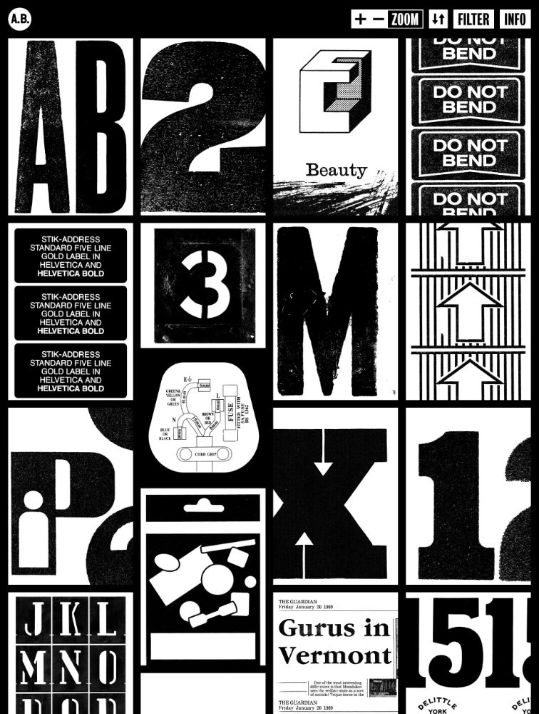 Anthony Burrill website design - Lapa Ninja