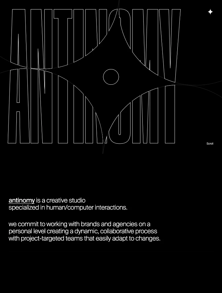 antinomy website design - Lapa Ninja