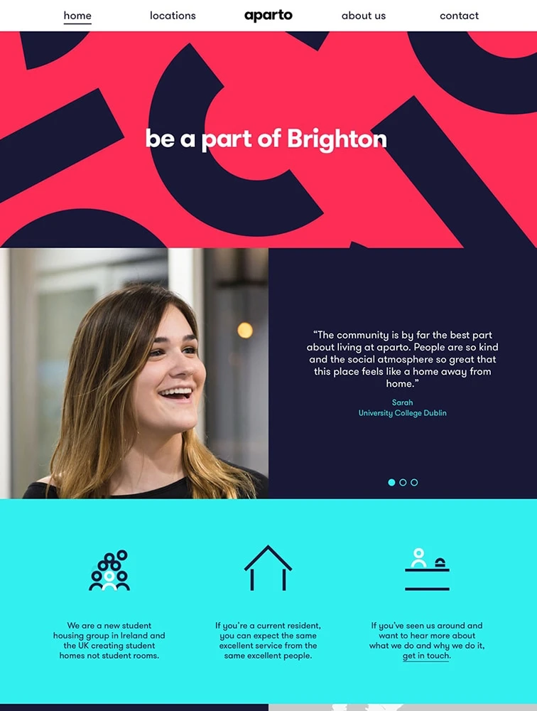 aparto - Website Showcase | Lapa Ninja