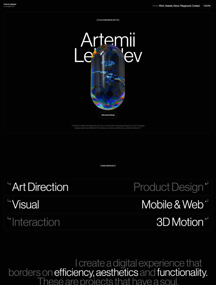 Artemii Lebedev website design - Lapa Ninja