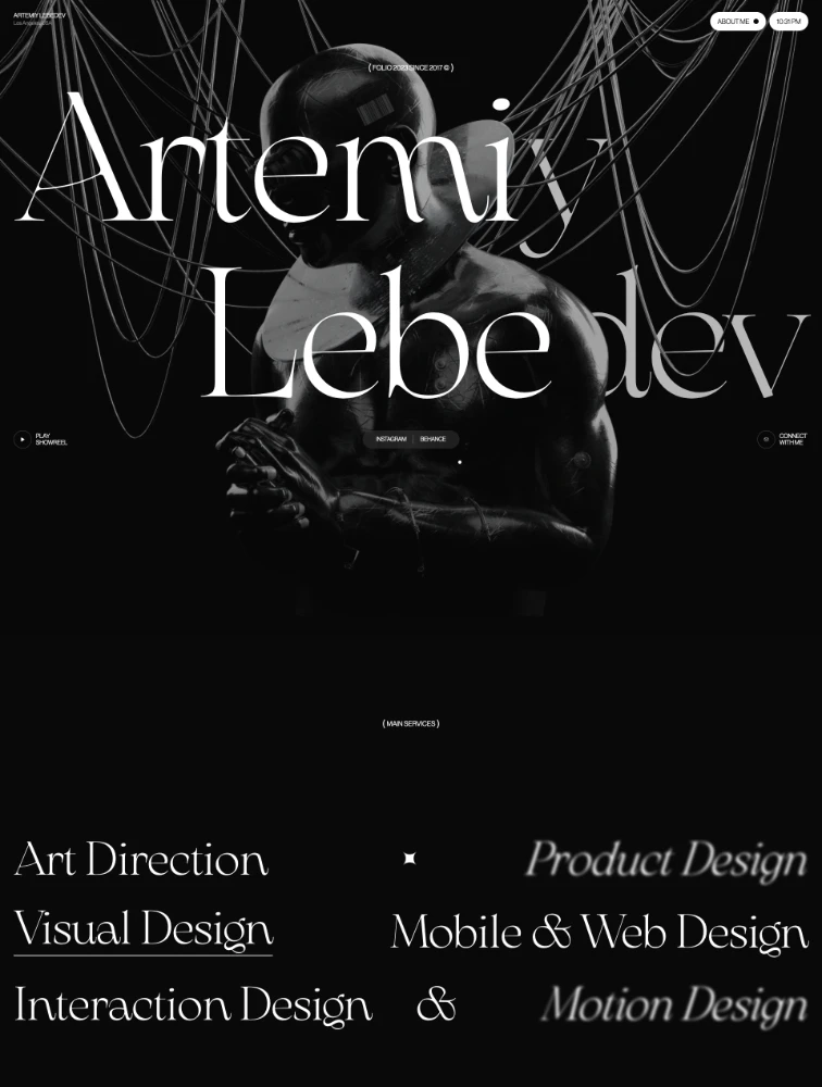 Artemiy Lebedev website design - Lapa Ninja