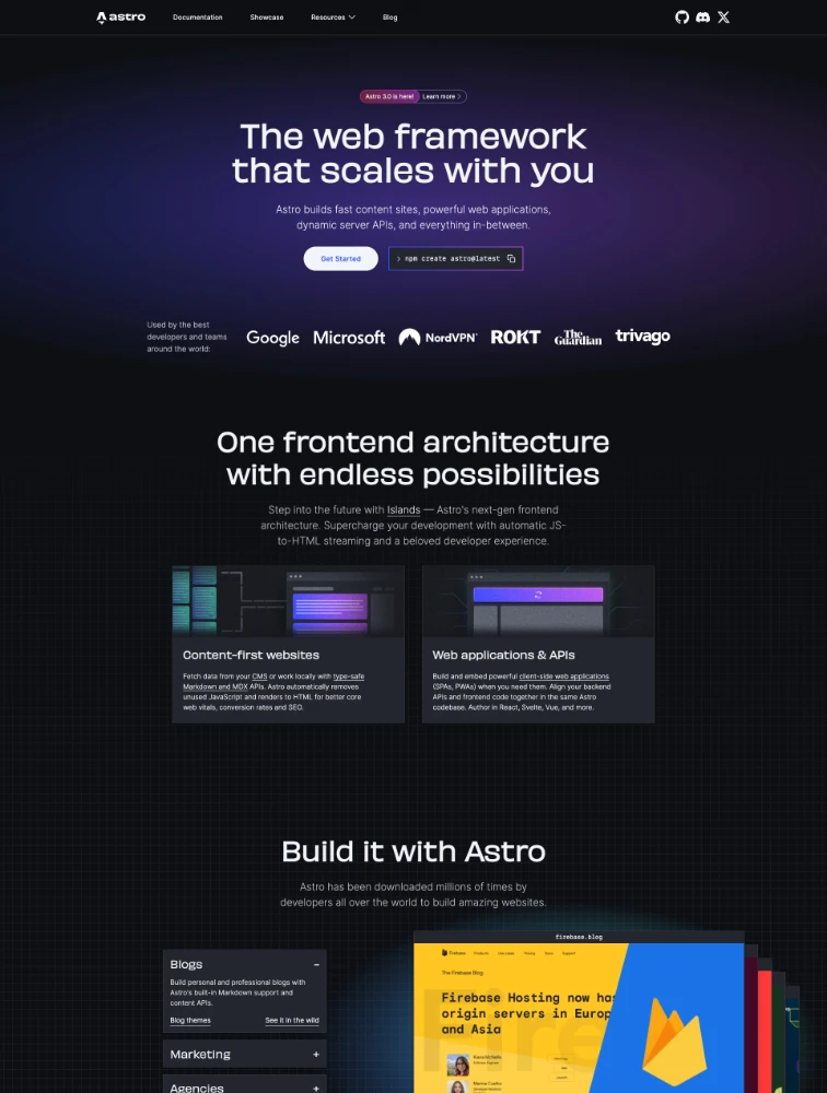 Astro website design - Lapa Ninja