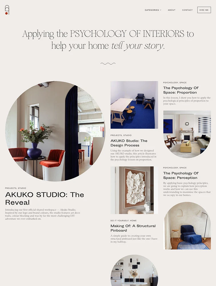 Atelier Akuko website design - Lapa Ninja