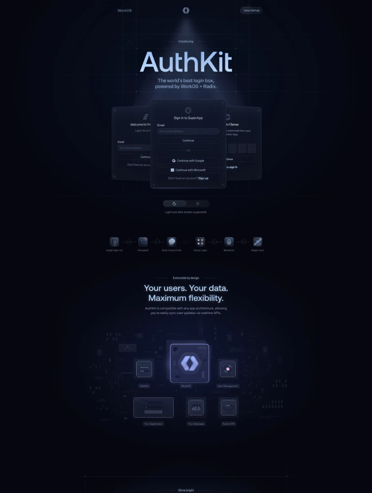 AuthKit by WorkOS website design - Lapa Ninja