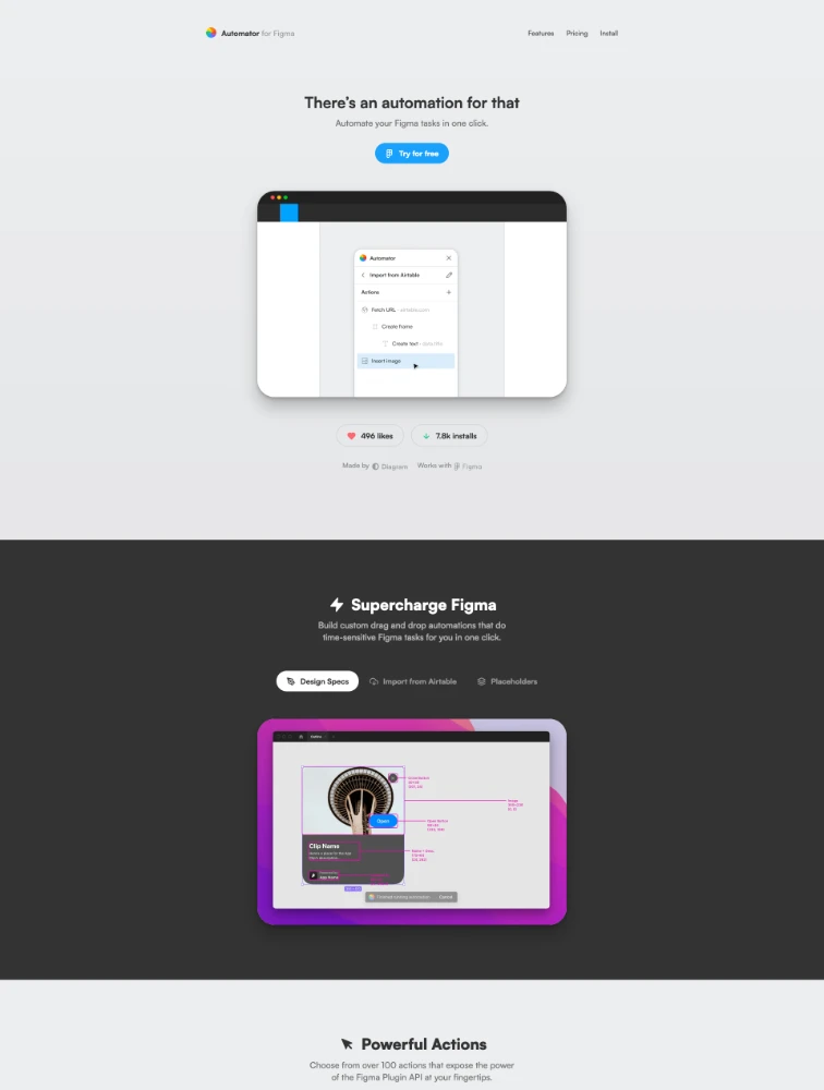 Automator for Figma website design - Lapa Ninja