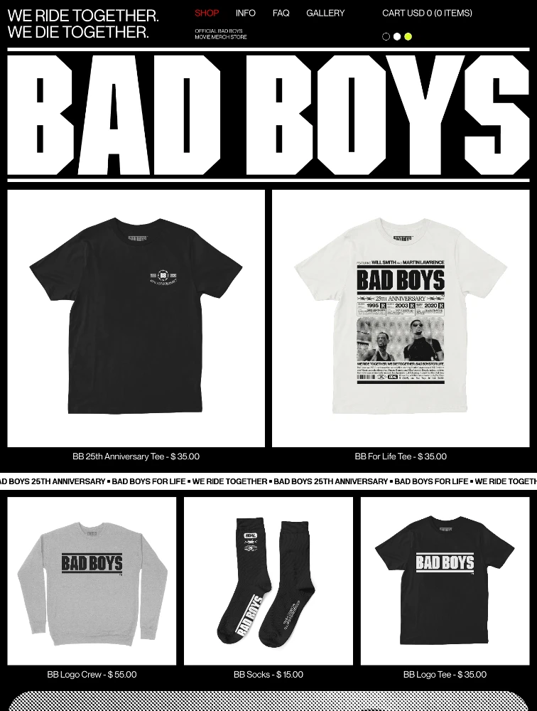 Bad Boys website design - Lapa Ninja