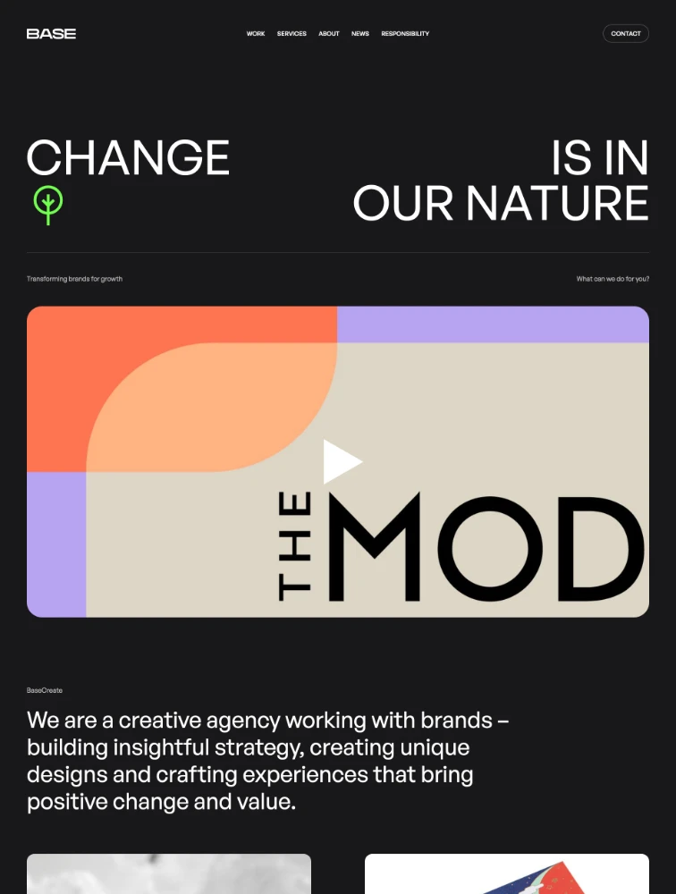 BaseCreate website design - Lapa Ninja