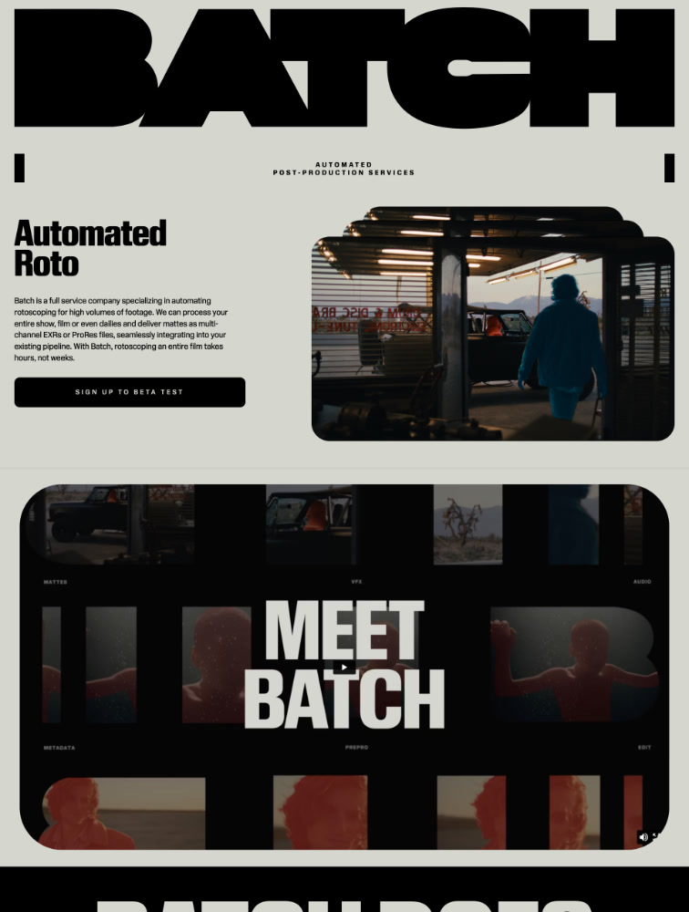 BATCH website design - Lapa Ninja