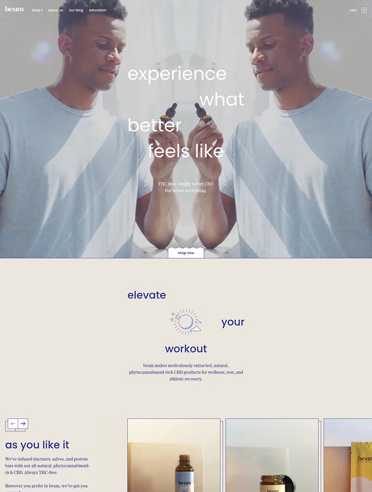 beam website design - Lapa Ninja
