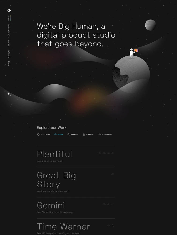 Big Human website design - Lapa Ninja