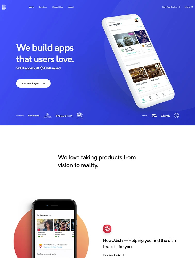 Blue Label Labs website design - Lapa Ninja