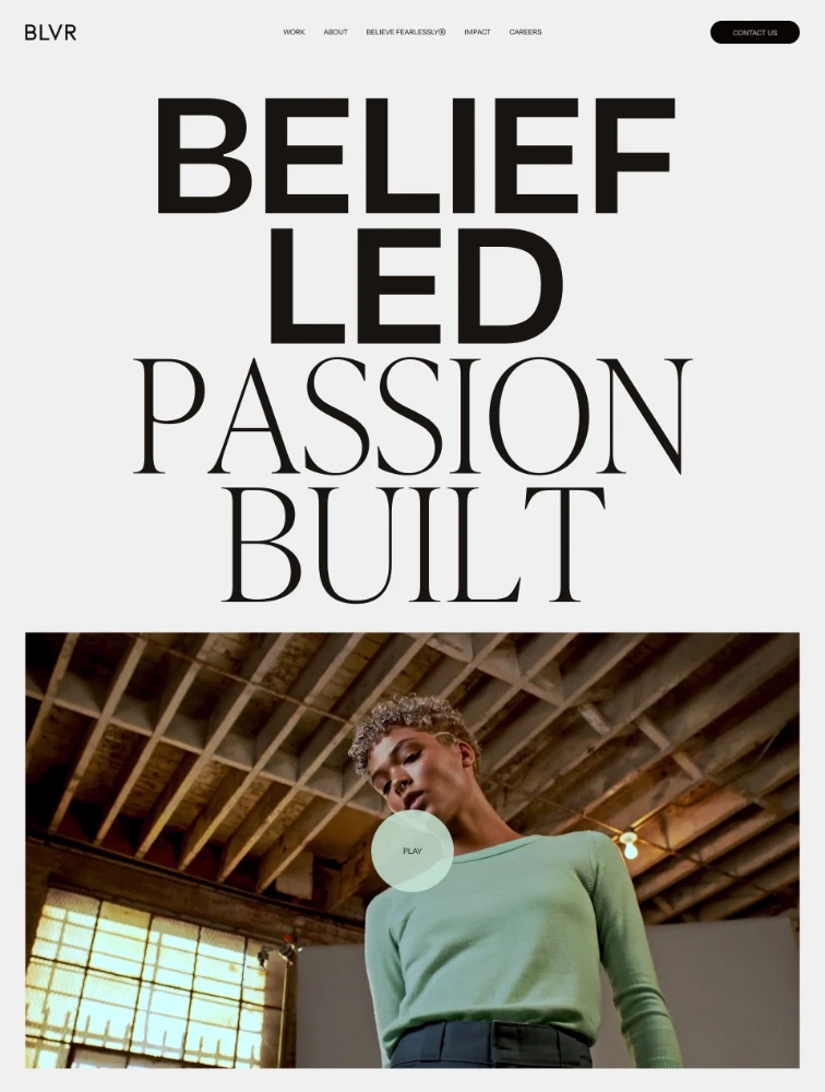 BLVR website design - Lapa Ninja