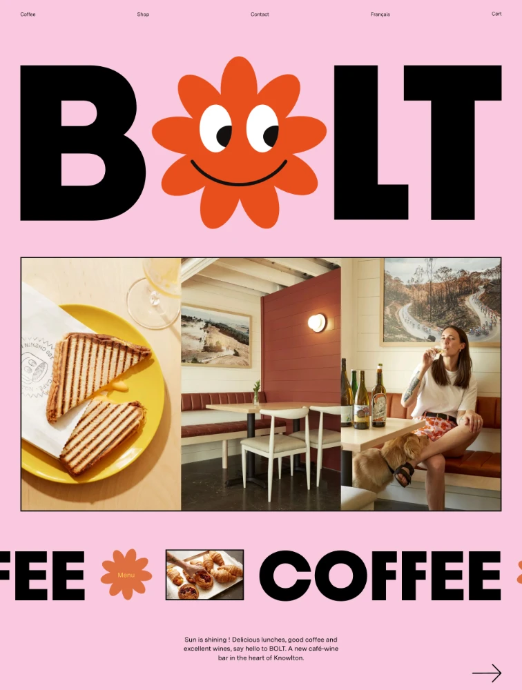 Bolt Café website design - Lapa Ninja
