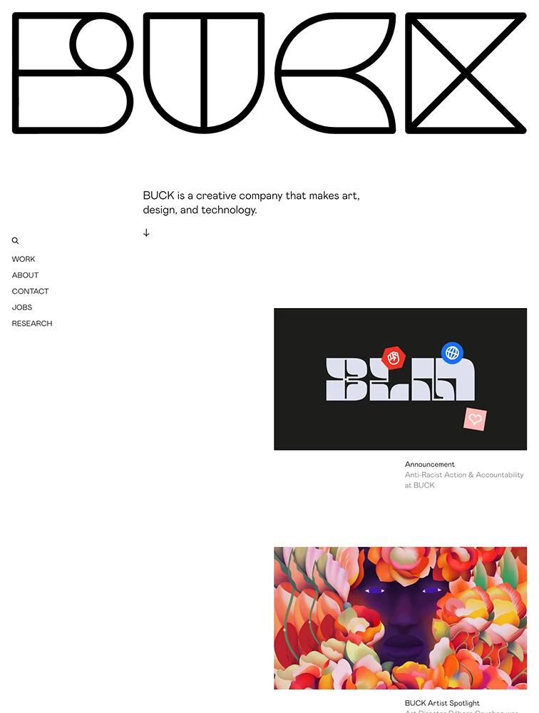 BUCK website design - Lapa Ninja