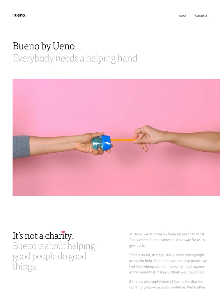 Bueno by Ueno website design - Lapa Ninja