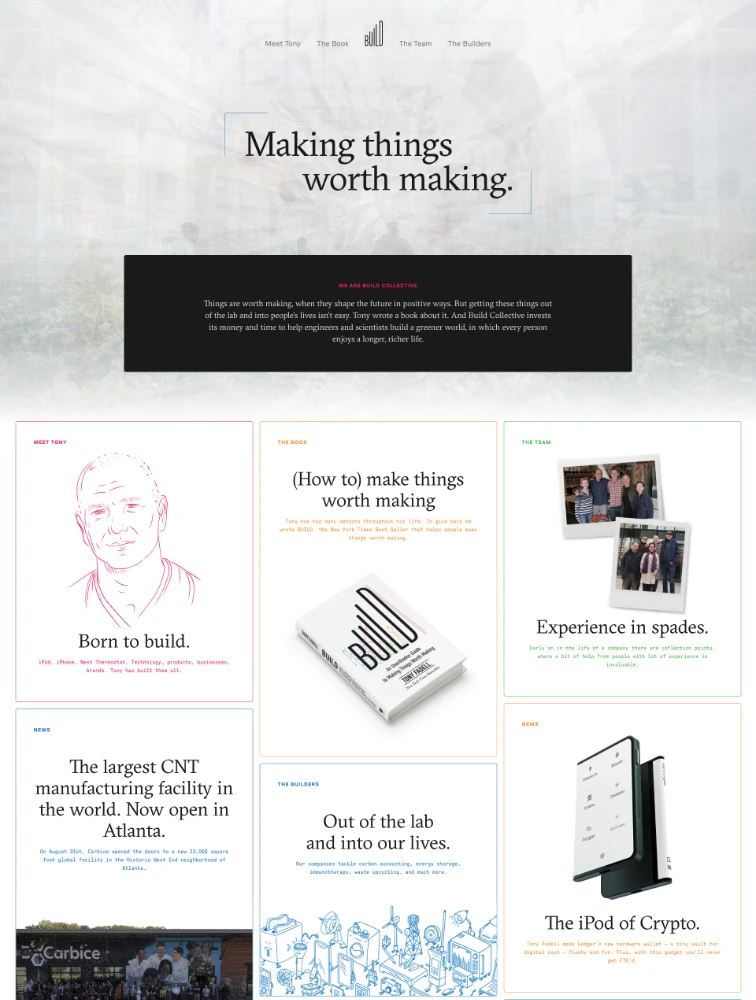Build Collective website design - Lapa Ninja