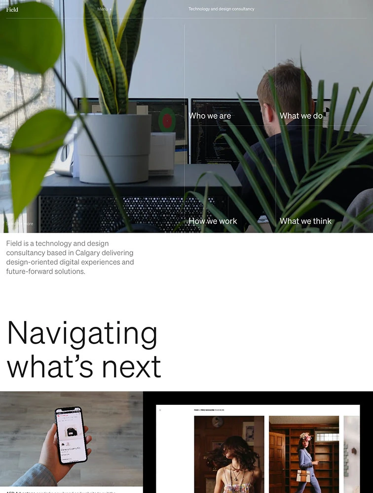 Field website design - Lapa Ninja