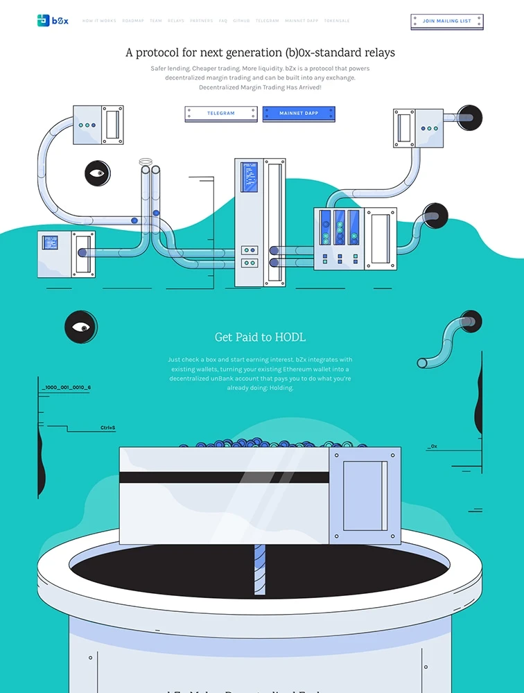 bZx website design - Lapa Ninja