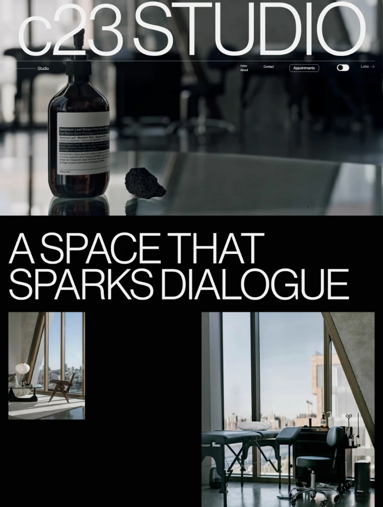 c23 Studio website design - Lapa Ninja