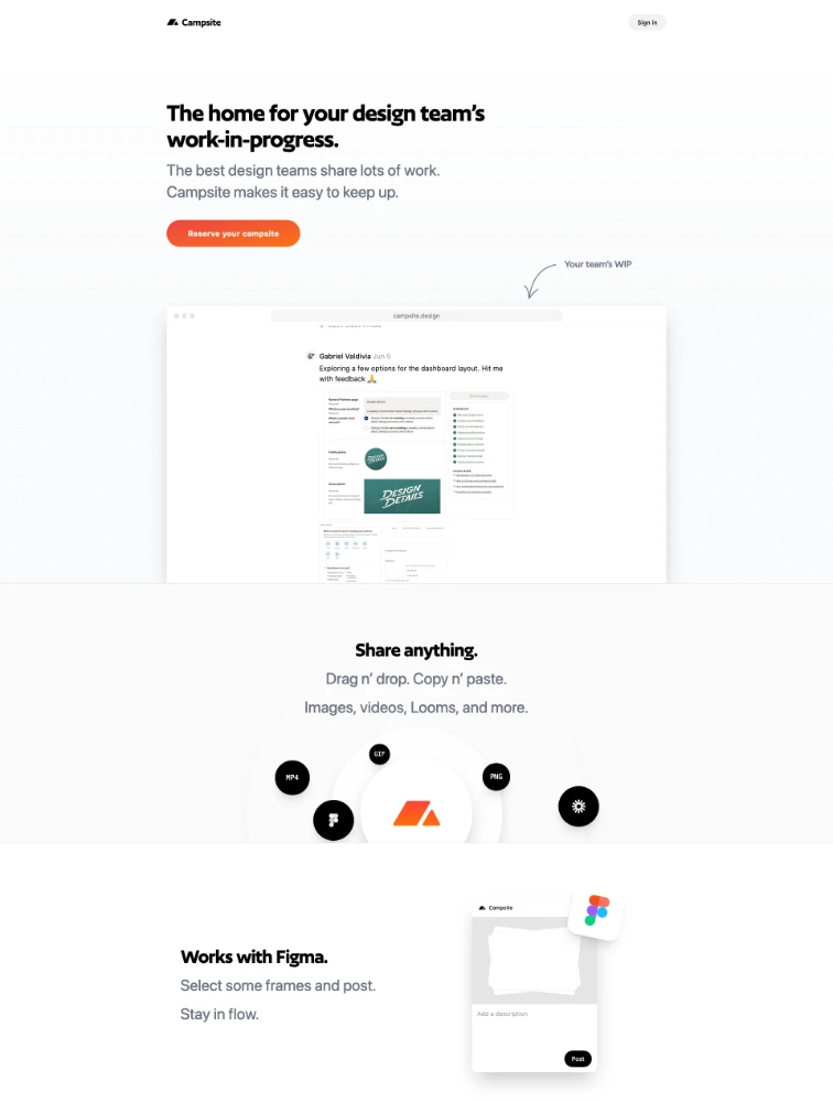 Campsite website design - Lapa Ninja