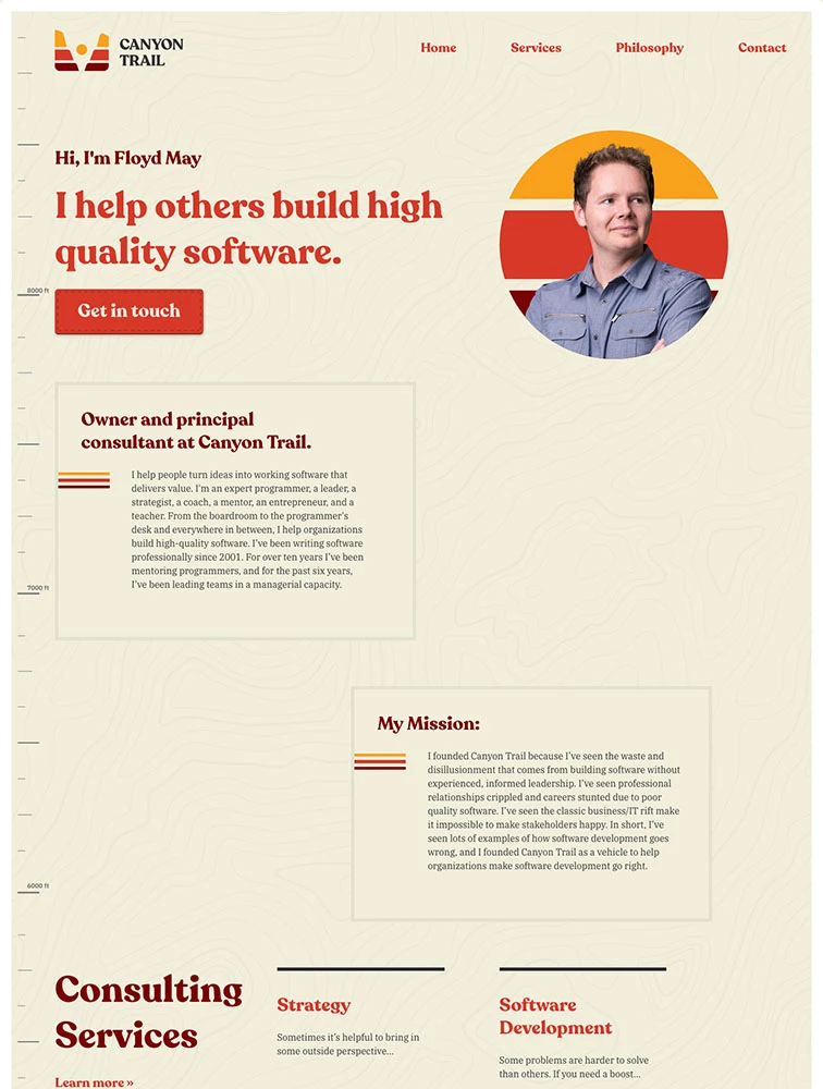 Canyon Trail website design - Lapa Ninja