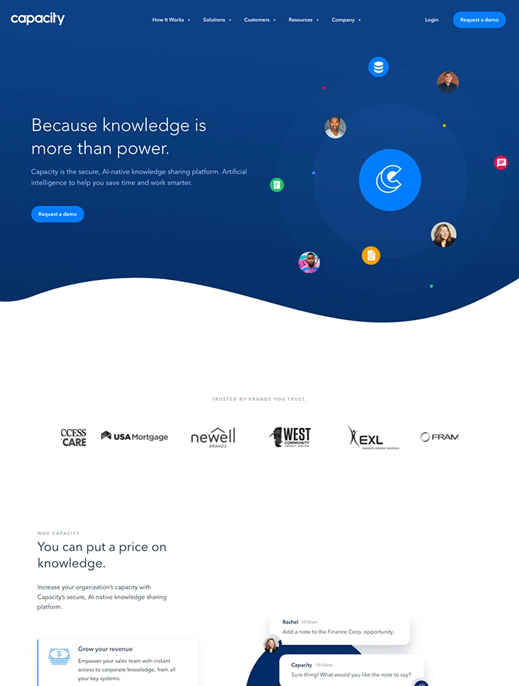 Capacity website design - Lapa Ninja