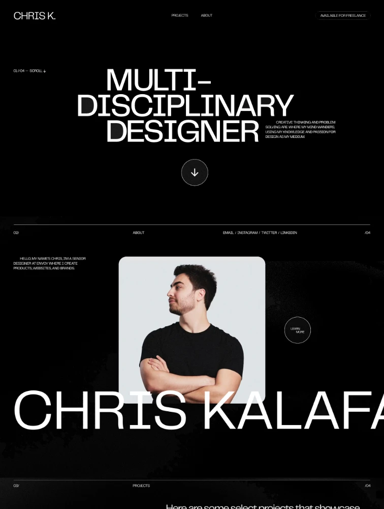 Chris Kalafatis website design - Lapa Ninja