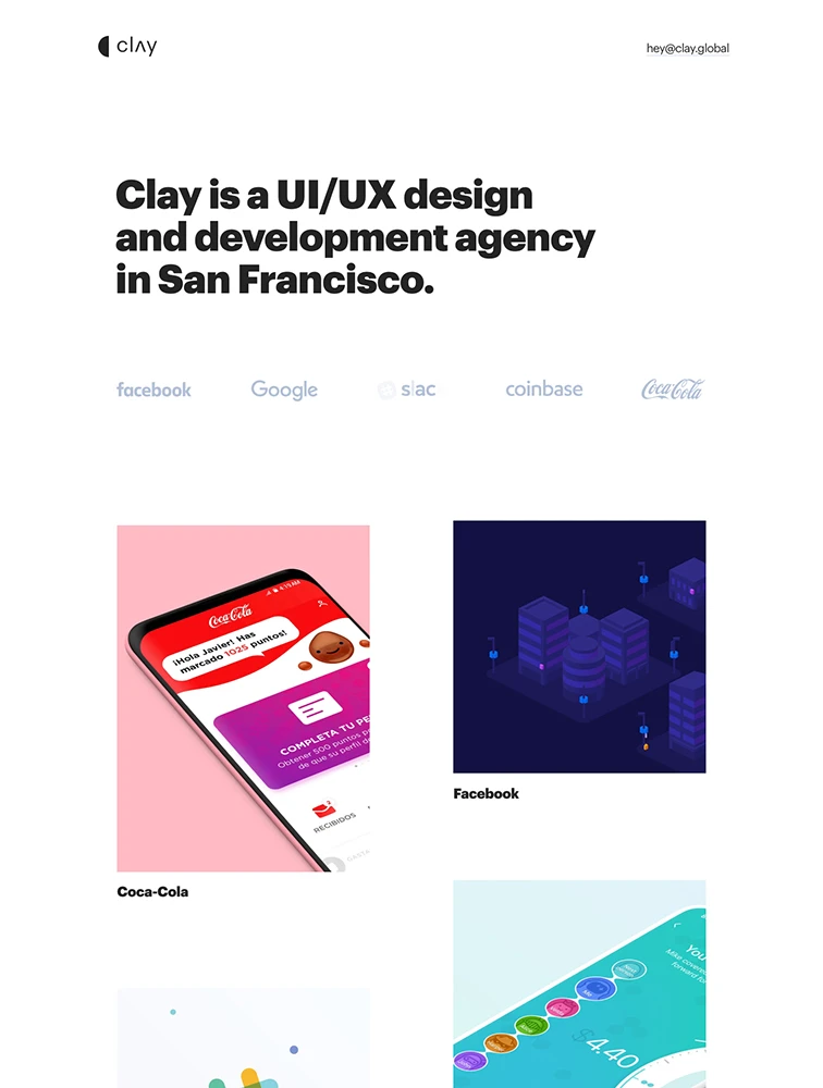 Clay website design - Lapa Ninja