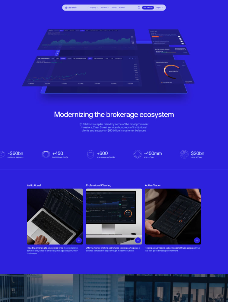 Clear Street website design - Lapa Ninja