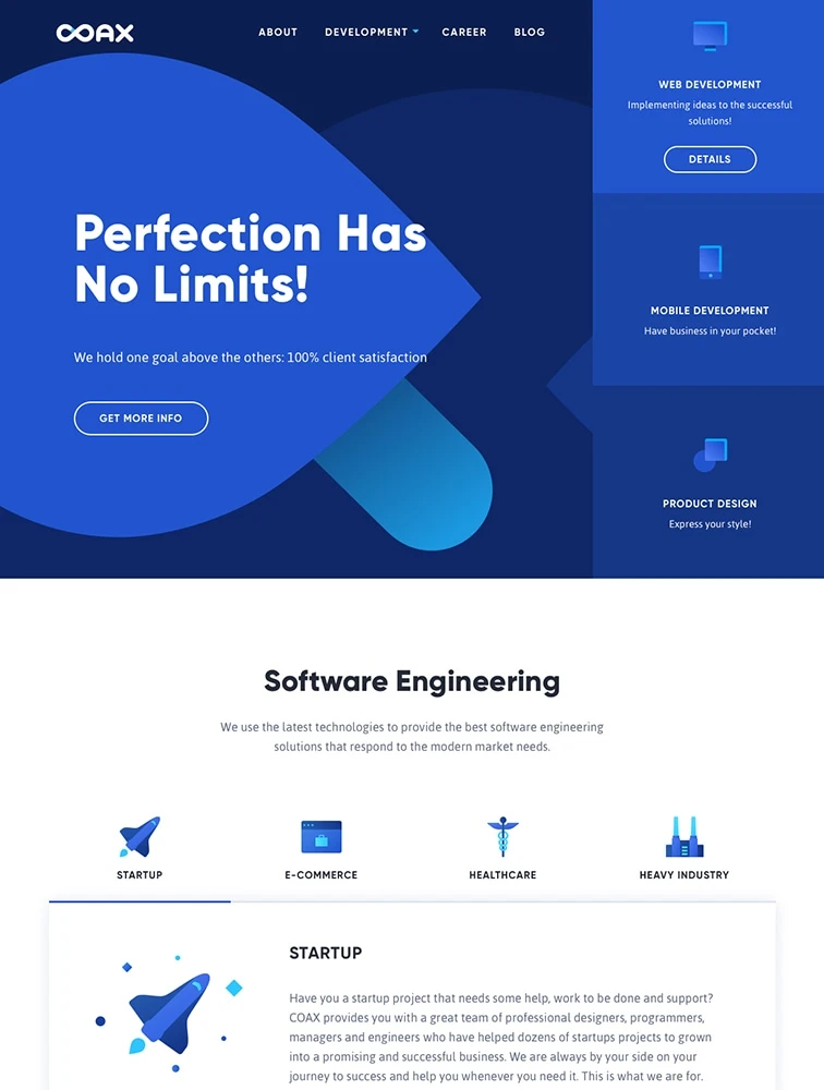 COAX website design - Lapa Ninja