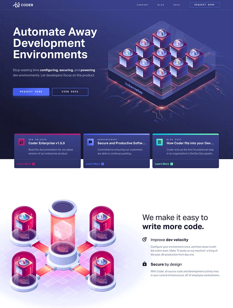 Coder website design - Lapa Ninja