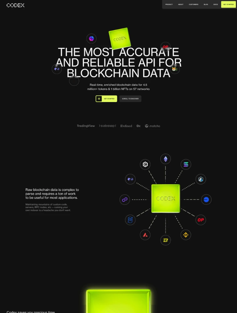 Codex website design - Lapa Ninja