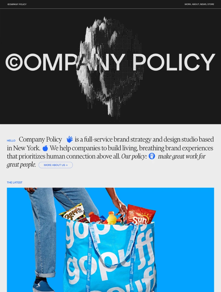Company Policy website design - Lapa Ninja