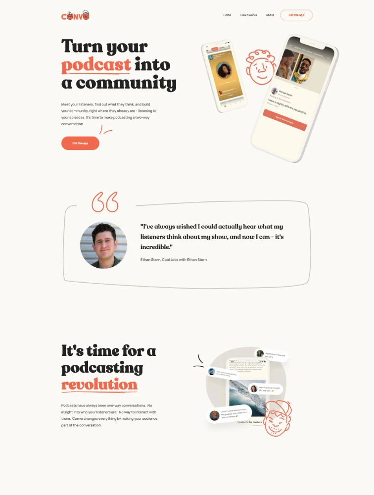 Convo website design - Lapa Ninja