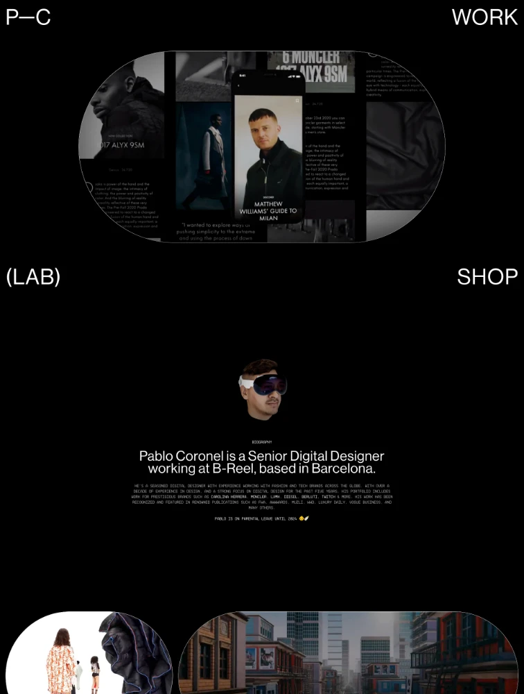 Pablo Coronel website design - Lapa Ninja