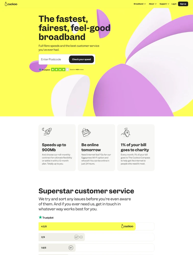 Cuckoo website design - Lapa Ninja