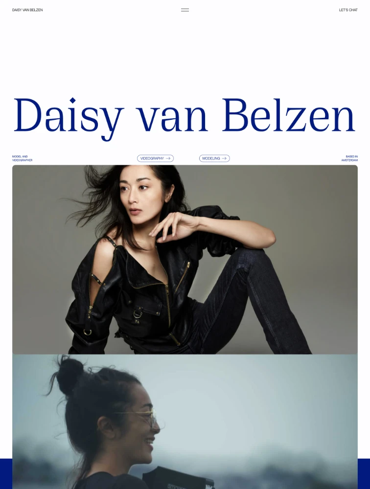 Daisy van Belzen website design - Lapa Ninja