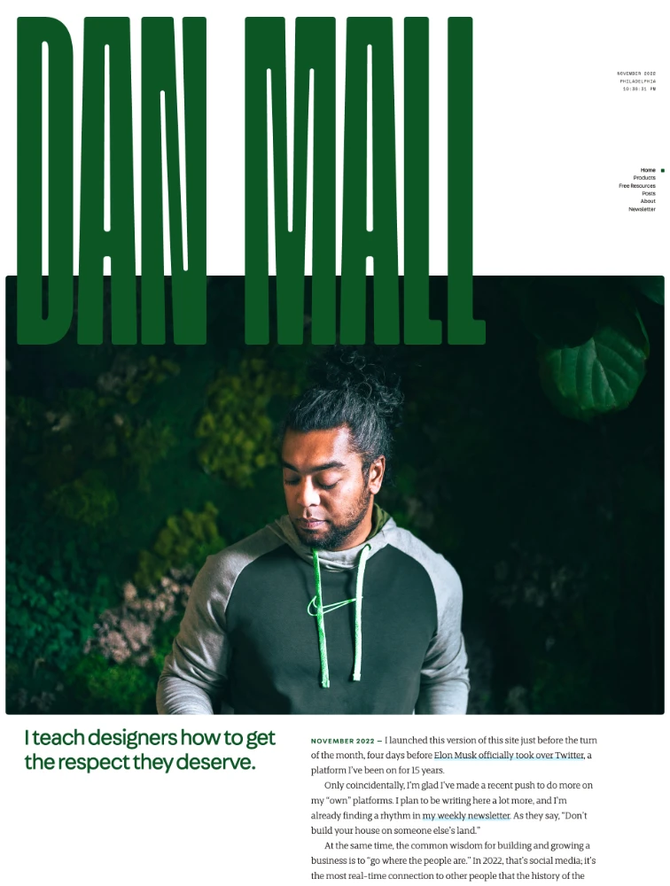 Dan Mall website design - Lapa Ninja