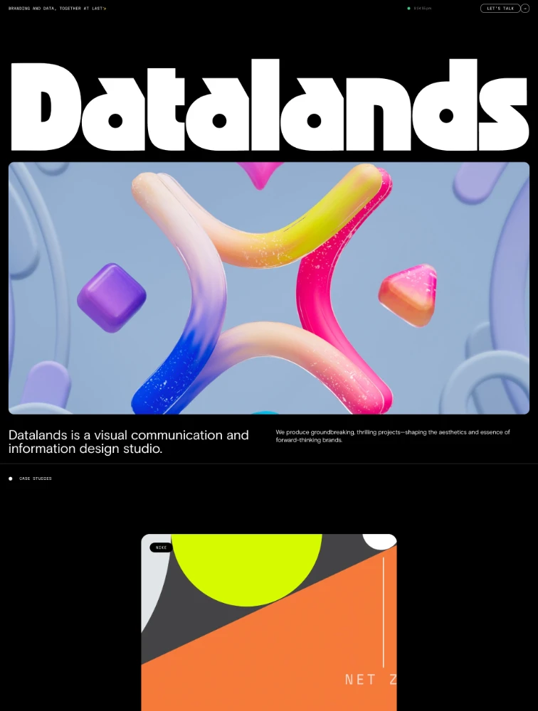 Datalands website design - Lapa Ninja