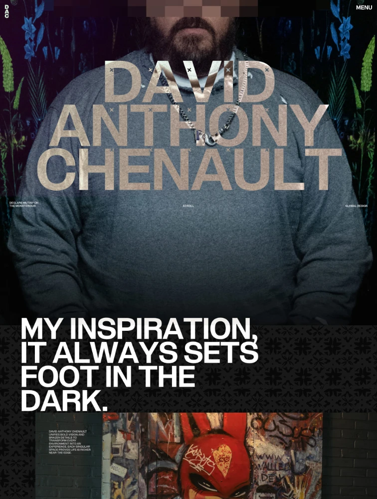 David Anthony Chenault website design - Lapa Ninja