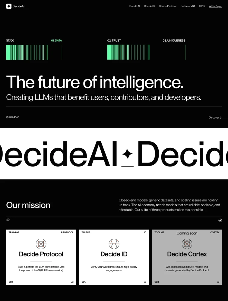 Decide AI website design - Lapa Ninja