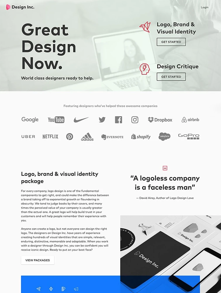 Design Inc - Website Showcase | Lapa Ninja