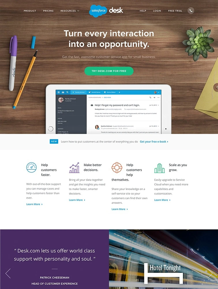 Desk website design - Lapa Ninja