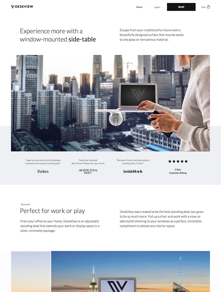 DeskView website design - Lapa Ninja
