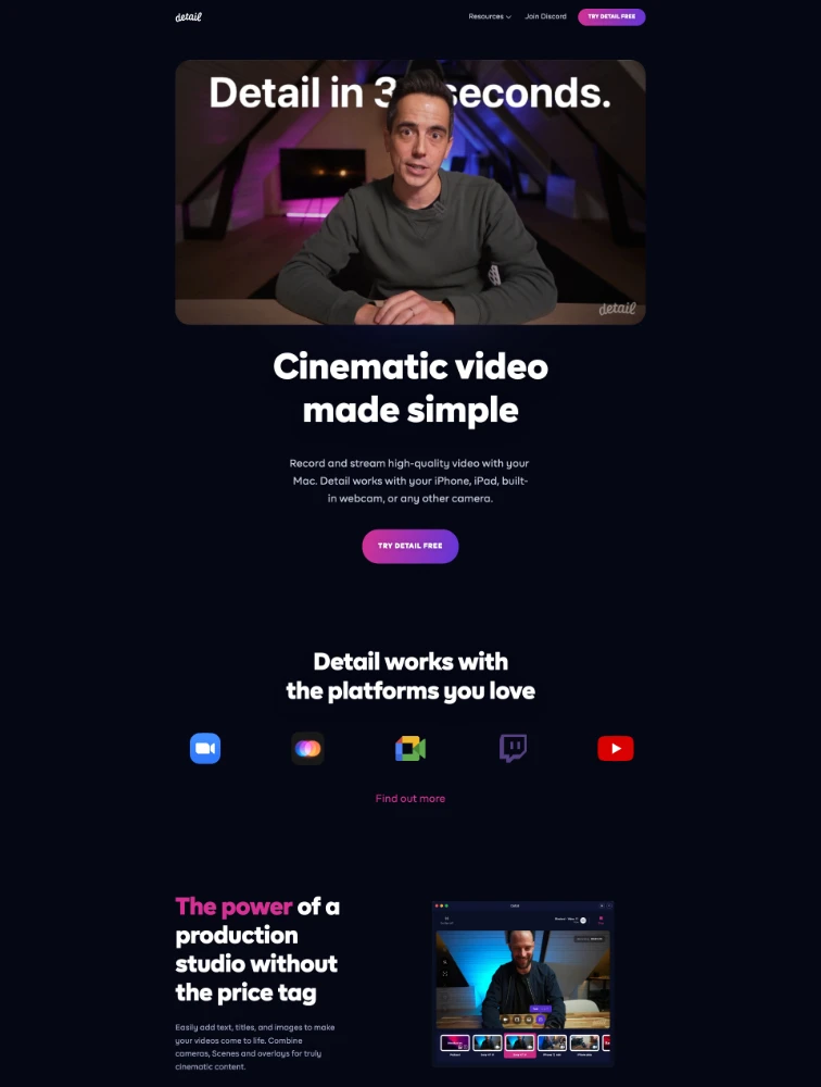 Detail website design - Lapa Ninja