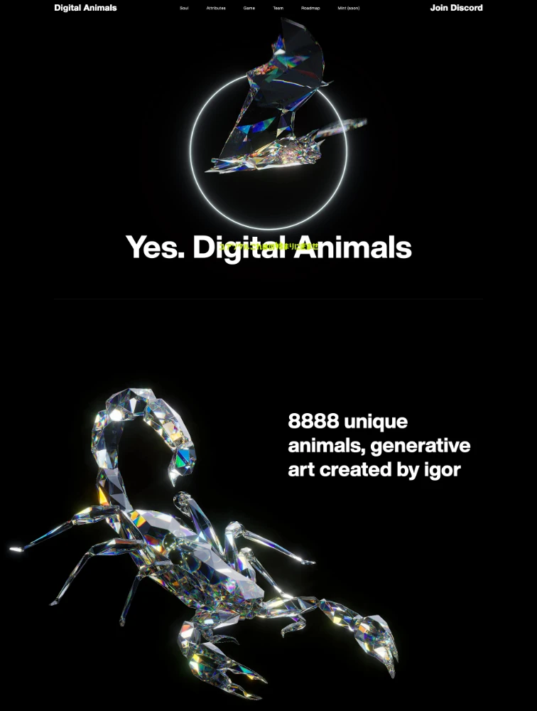 Digital Animals website design - Lapa Ninja