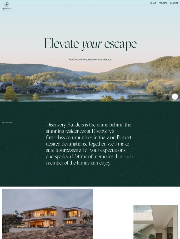 Discovery Builders website design - Lapa Ninja