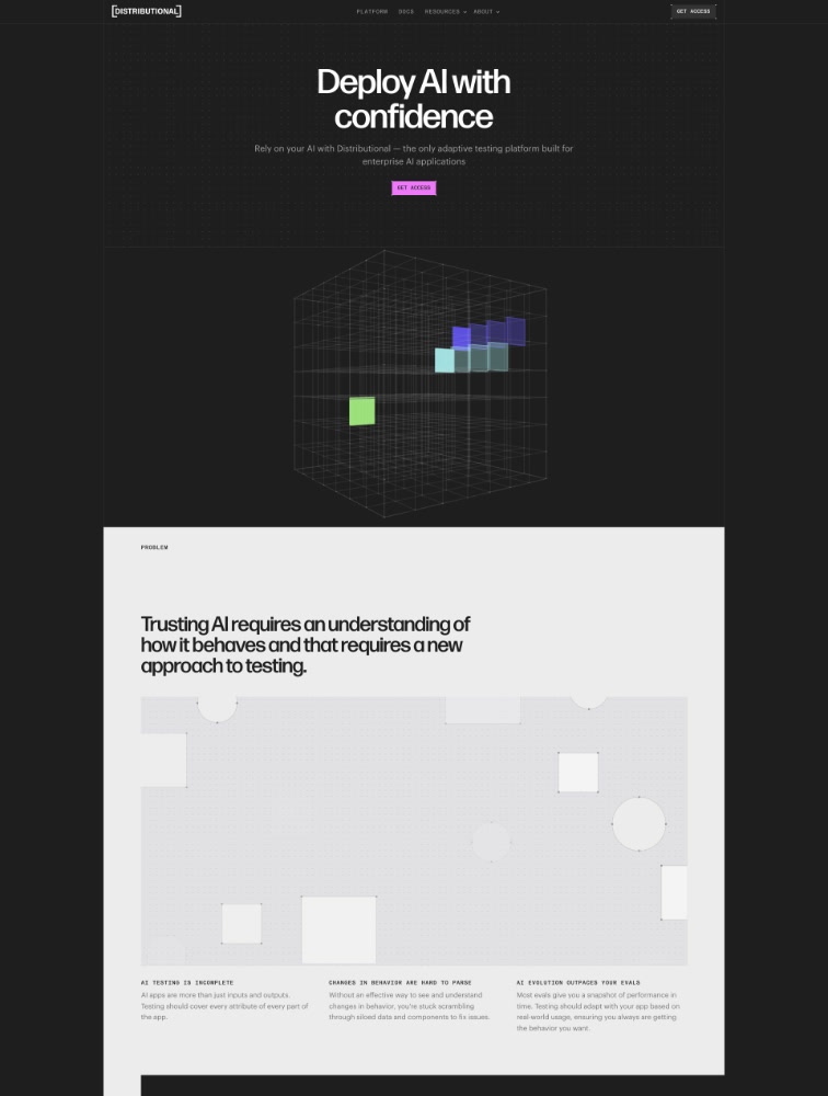 Distributional website design - Lapa Ninja