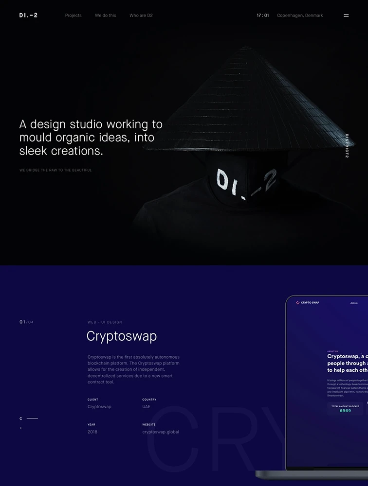 D2 Studio website design - Lapa Ninja